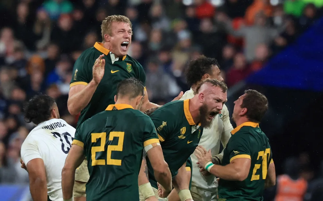 Rugby World Cup: Springboks win semi-final wrestle to set up All Blacks ...