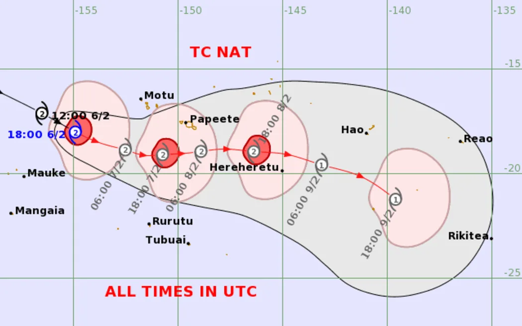 Strong wind warning remains in Southern Cook Islands as Tropical ...