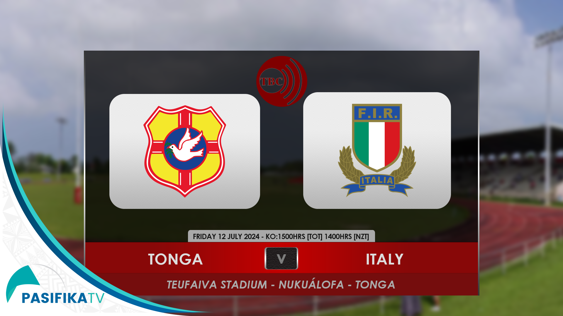 Tonga vs. Italy Rugby Clash: Battle at Teufaiva Stadium - Pasifika TV