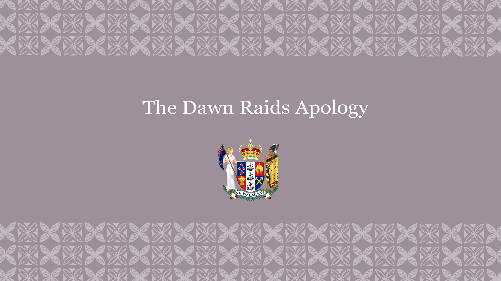 Dawn Raids Apology - Pasifika TV
